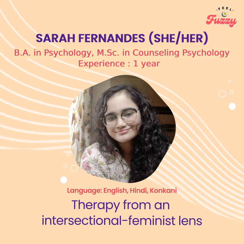 Book A Therapy Session With Sarah Fernandes – Feel Fuzzy